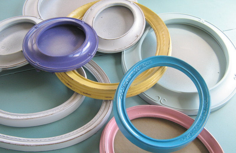 Custom Painted Oval Picture Frame, Handcrafted Oval Shaped Photo Frame ...